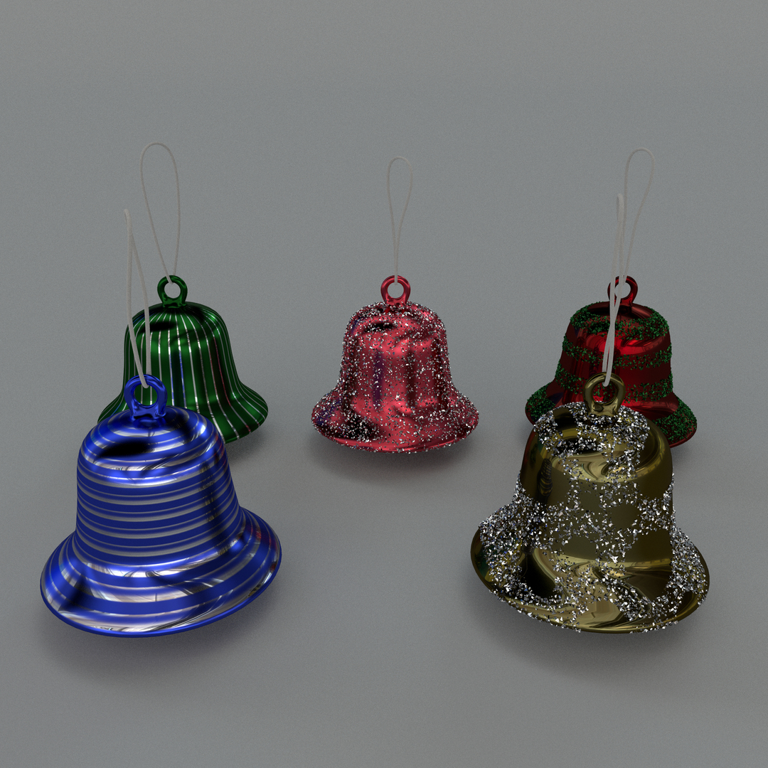 Christmas Bells 3d Model