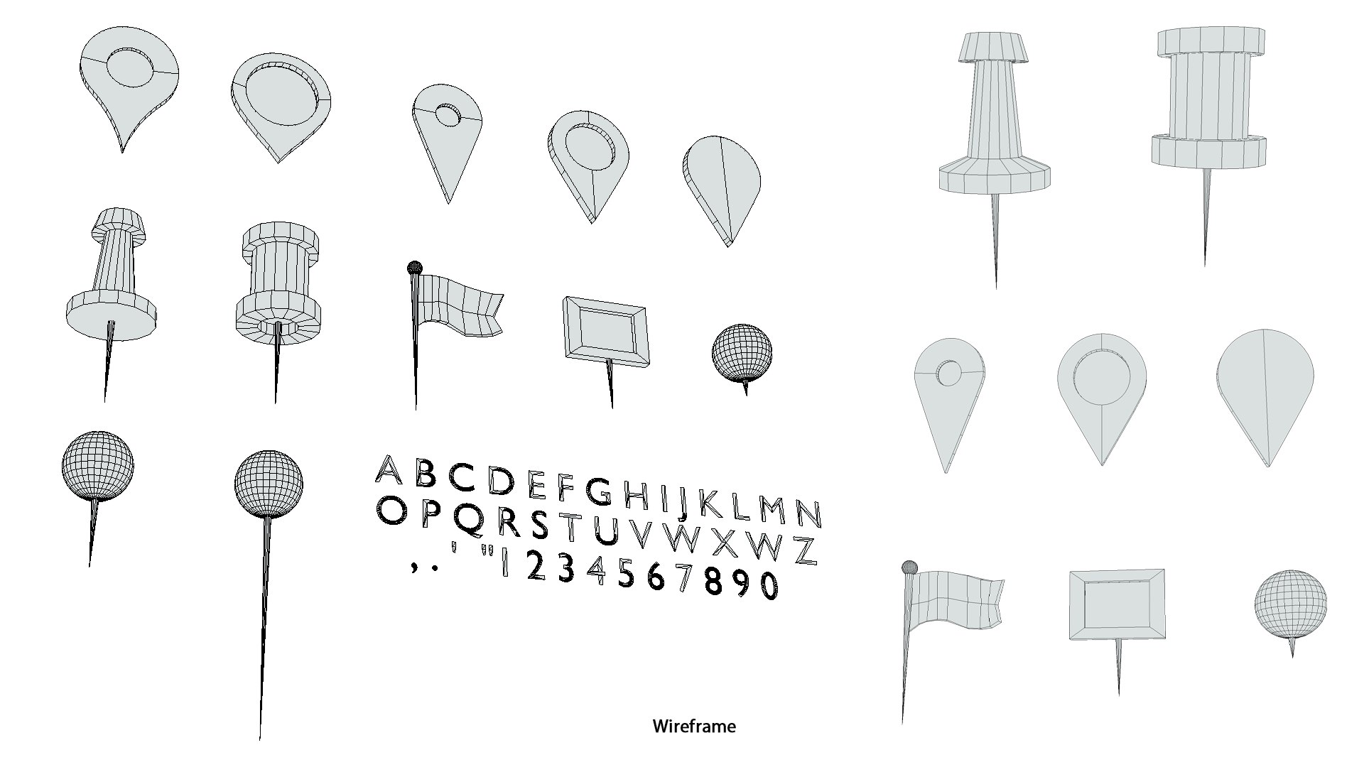 3D Map Pointer Pack - 12 In 1 - TurboSquid 2503932