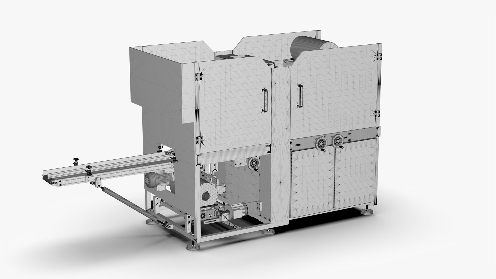 3D Automatic Carton Wrapping Film Machine - TurboSquid 2008611