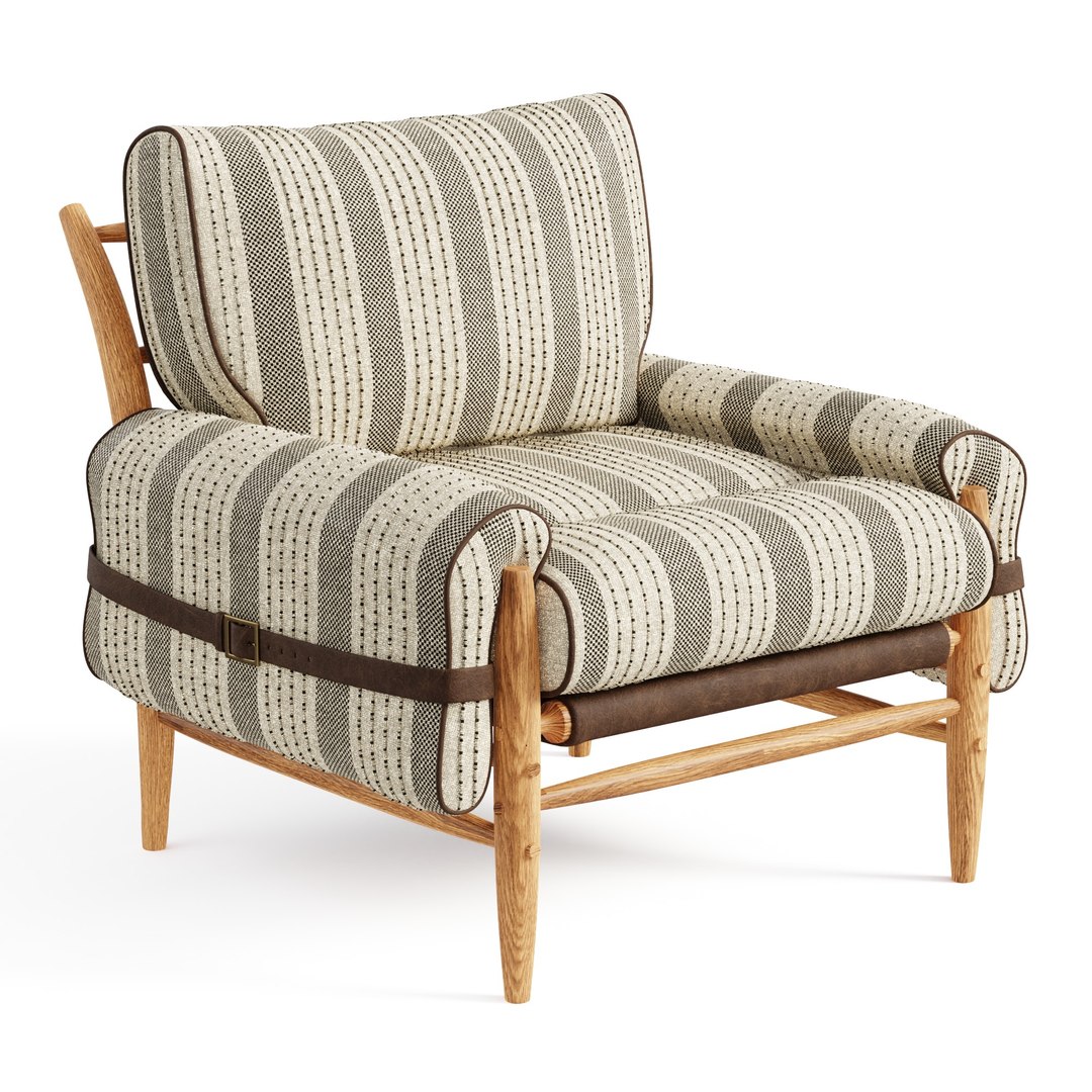 3D Striped Rhys Chair model - TurboSquid 1911154