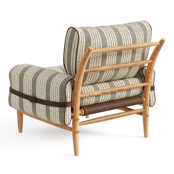 3D Striped Rhys Chair model - TurboSquid 1911154