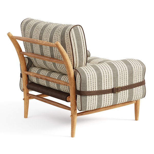 3D Striped Rhys Chair model - TurboSquid 1911154