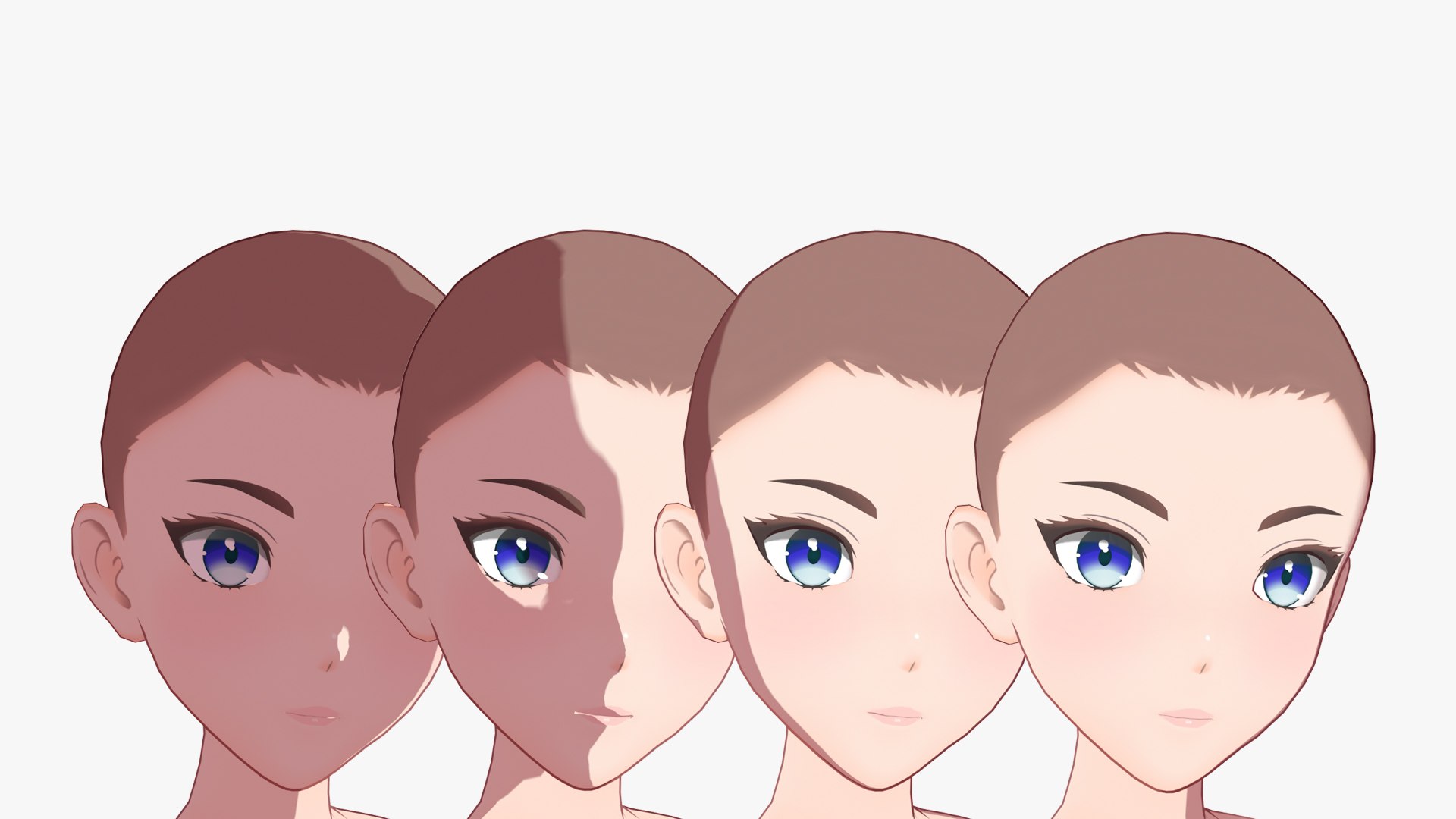 3D Anime Female Base Model V1 model - TurboSquid 2138259