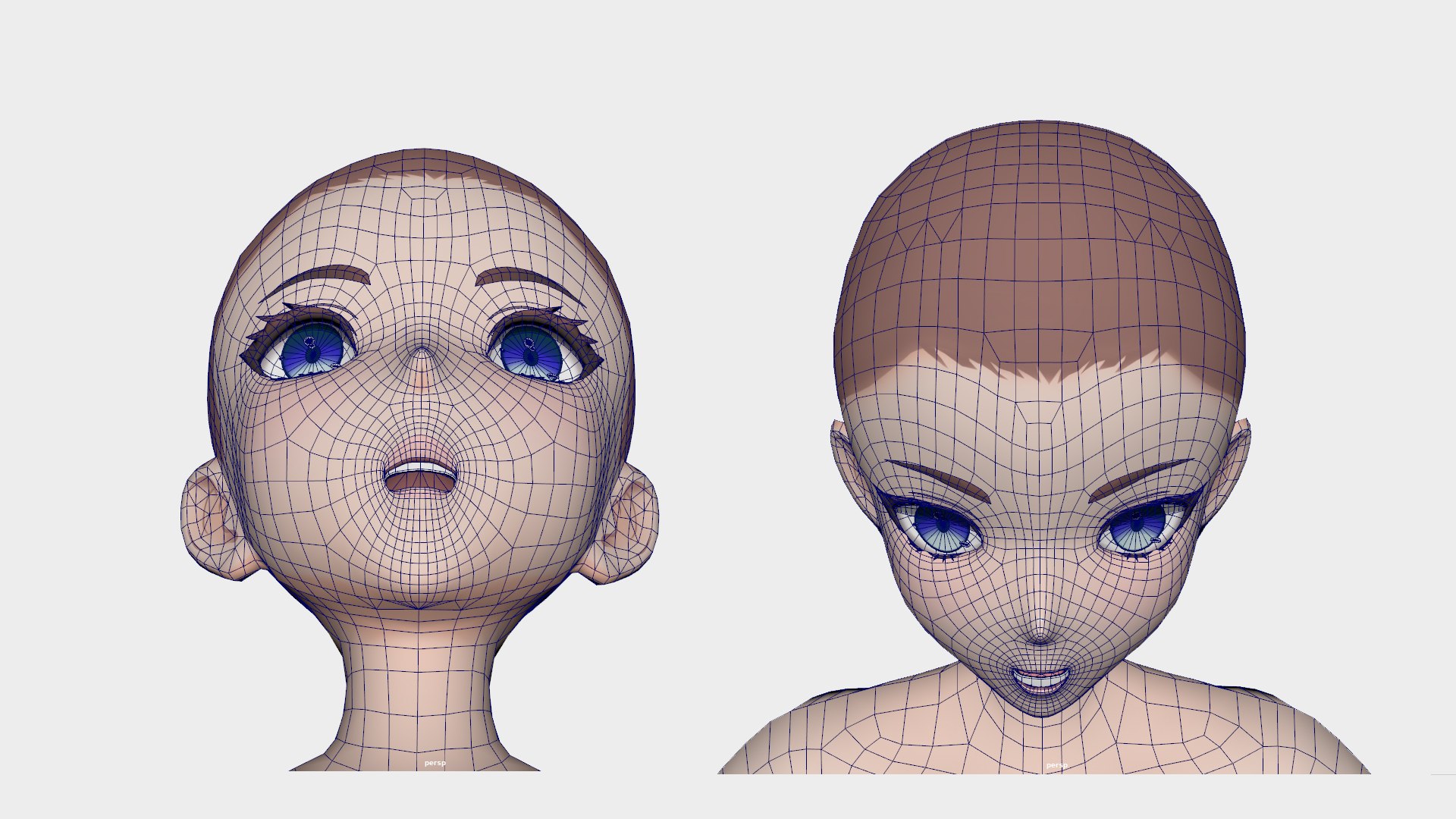 3D Anime Female Base Model V1 Model - TurboSquid 2138259