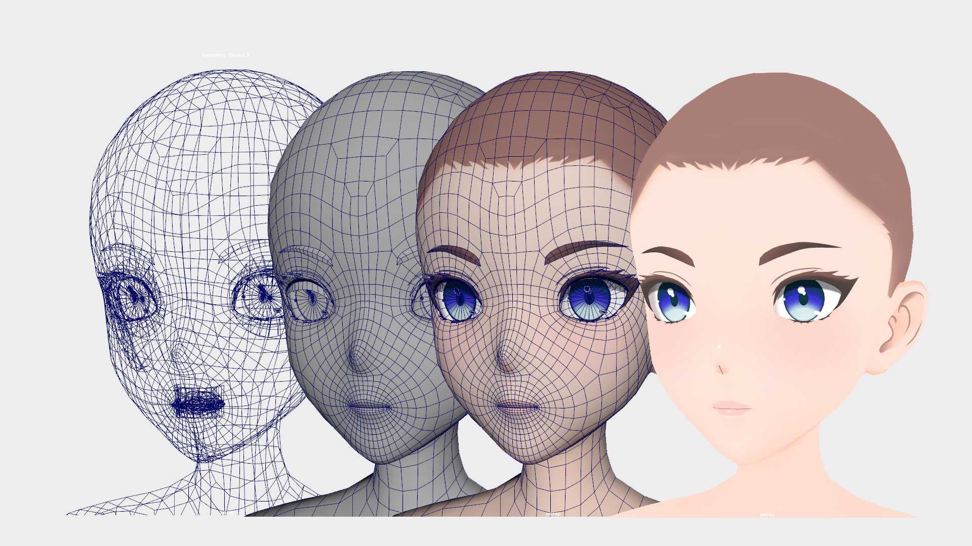 3D Anime Female Base Model V1 Model - TurboSquid 2138259