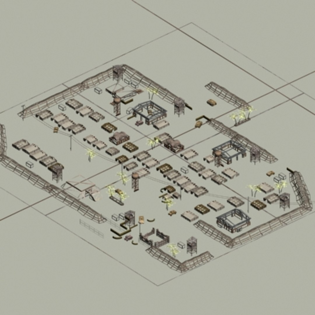 Desert Military Base 3d Max