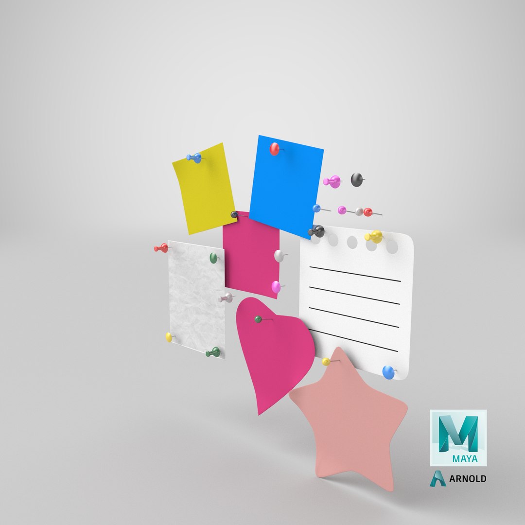 Sticky Notes 3D - TurboSquid 1922690