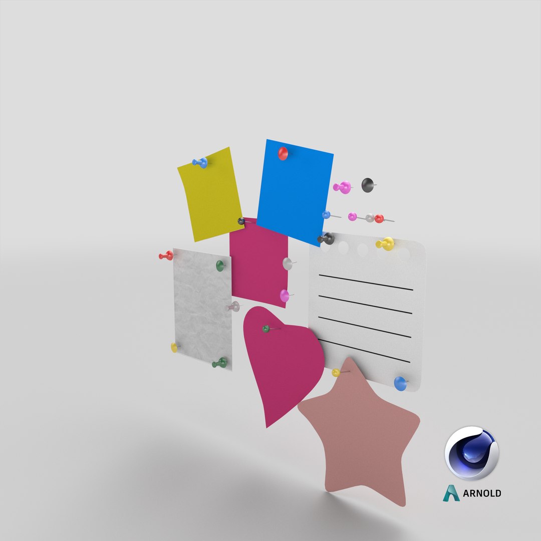Sticky Notes 3D - TurboSquid 1922690