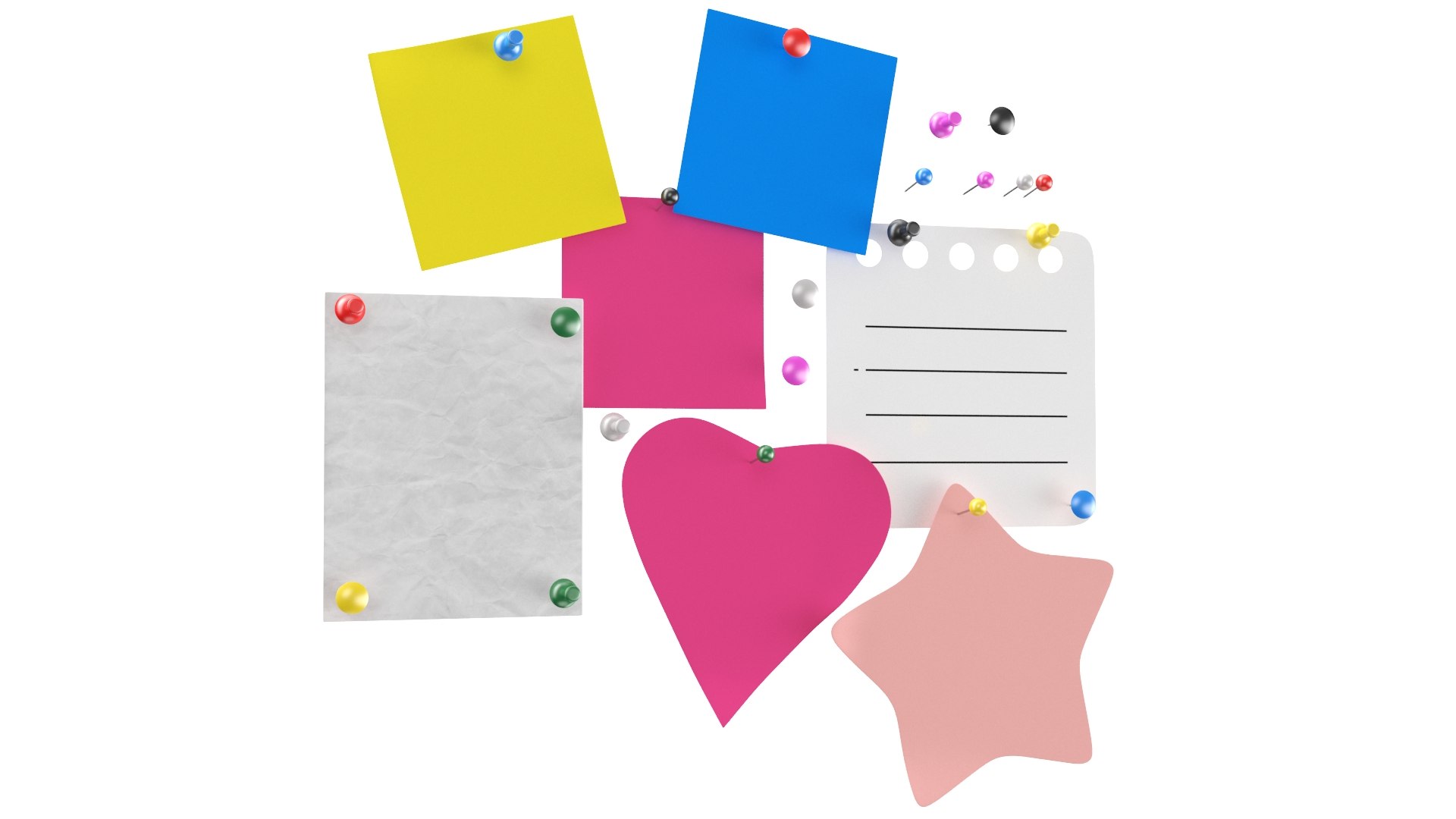Sticky Notes 3D - TurboSquid 1922690