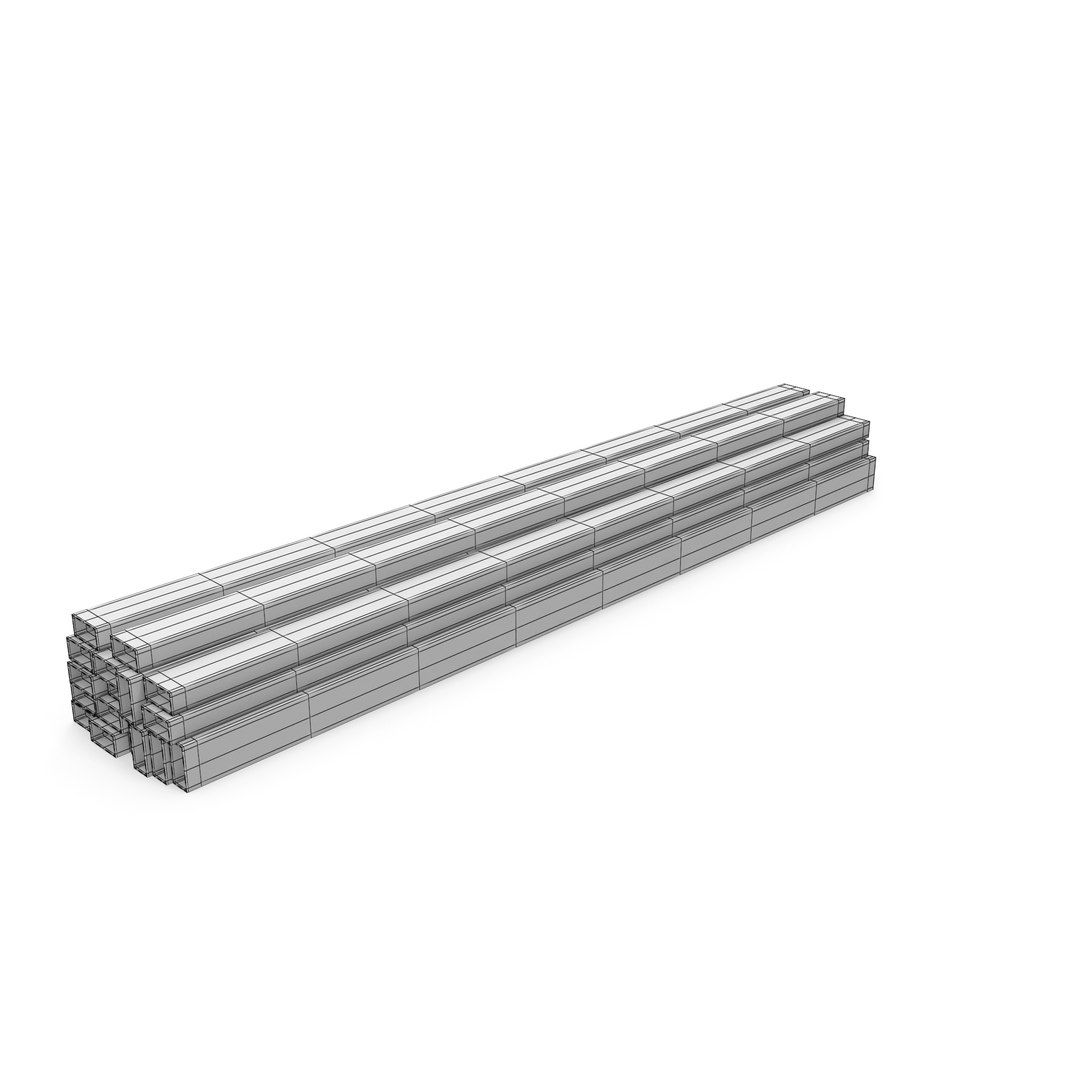 3D Stack Of Steel Bars - TurboSquid 2088097