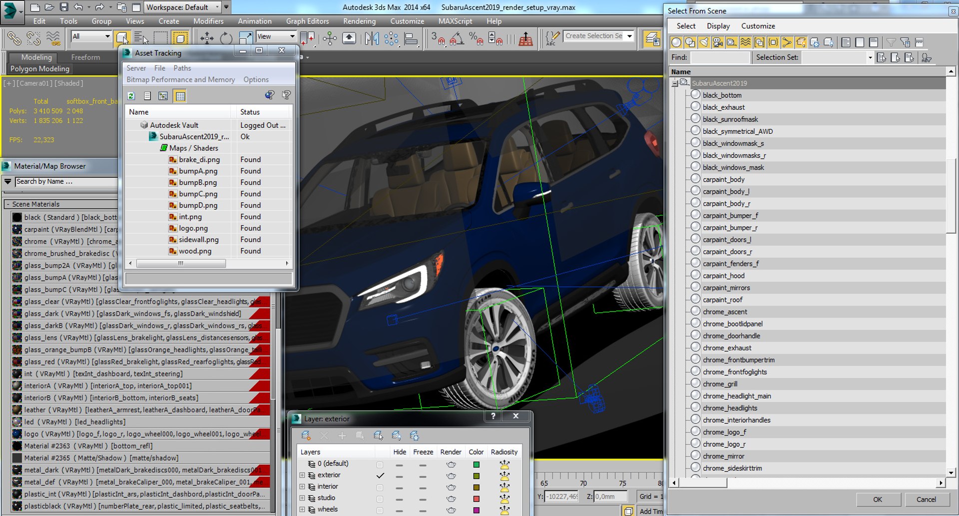 3D Subaru Ascent 2019 Model - TurboSquid 1274360