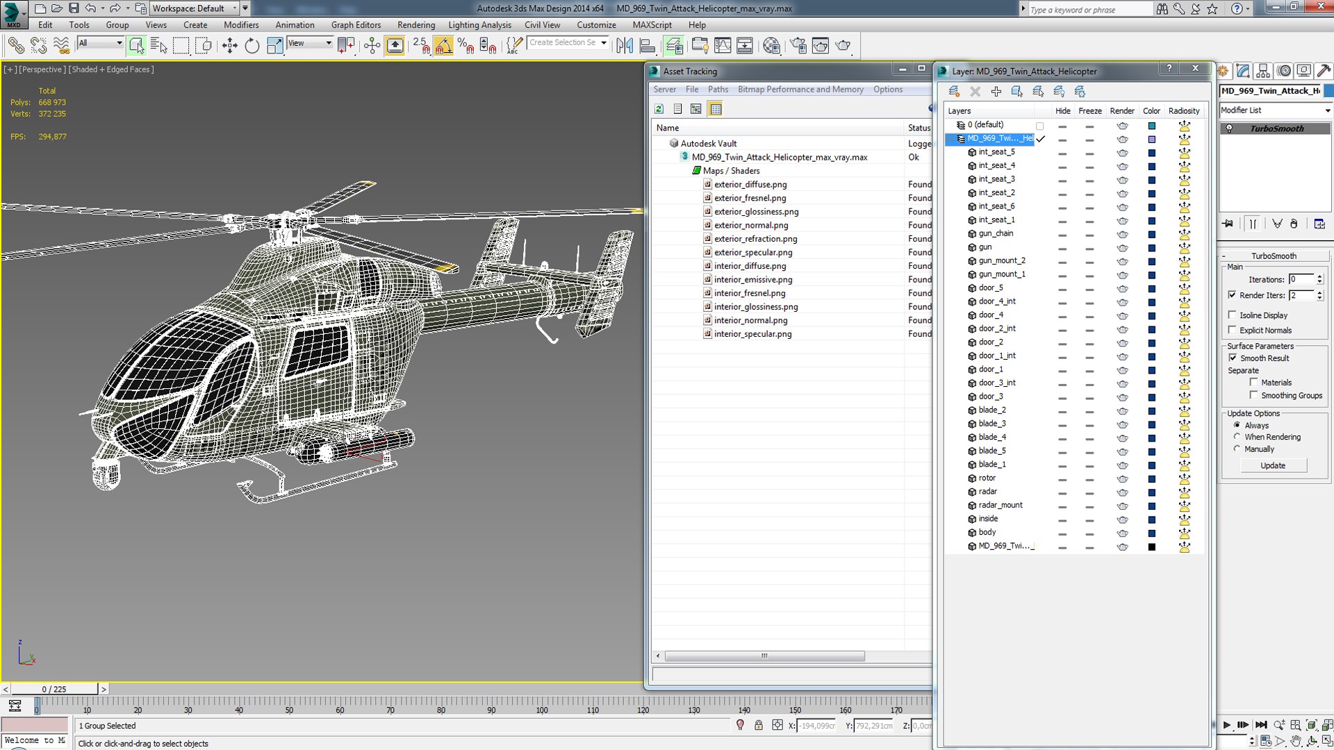 3D md 969 twin attack helicopter model - TurboSquid 1621680