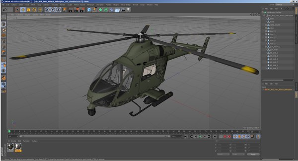 3D md 969 twin attack helicopter model - TurboSquid 1621680