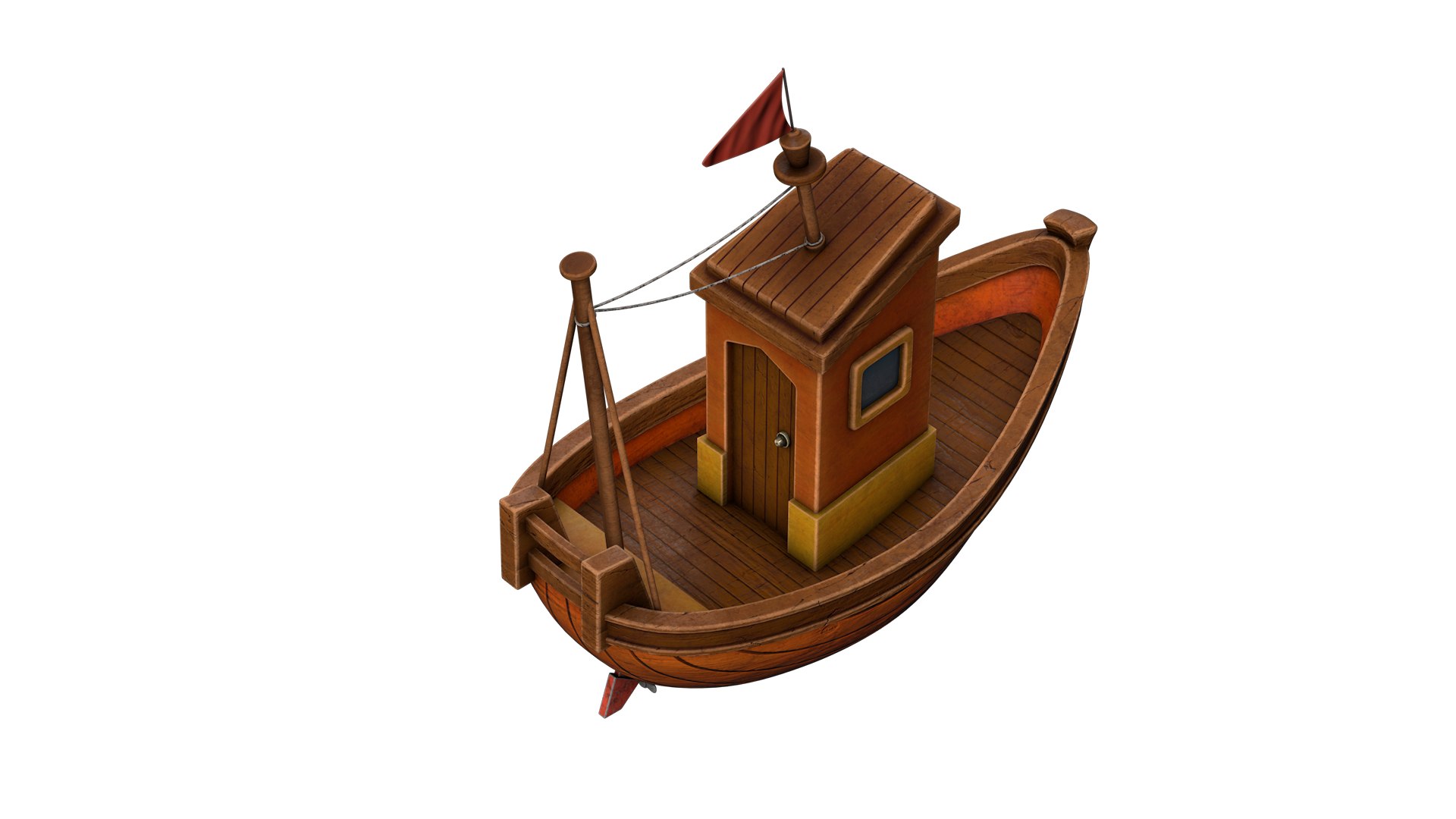3D Cartoon Boat Model - TurboSquid 2132967