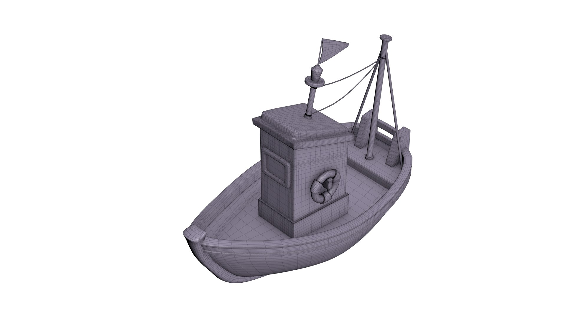 3D Cartoon Boat Model - TurboSquid 2132967