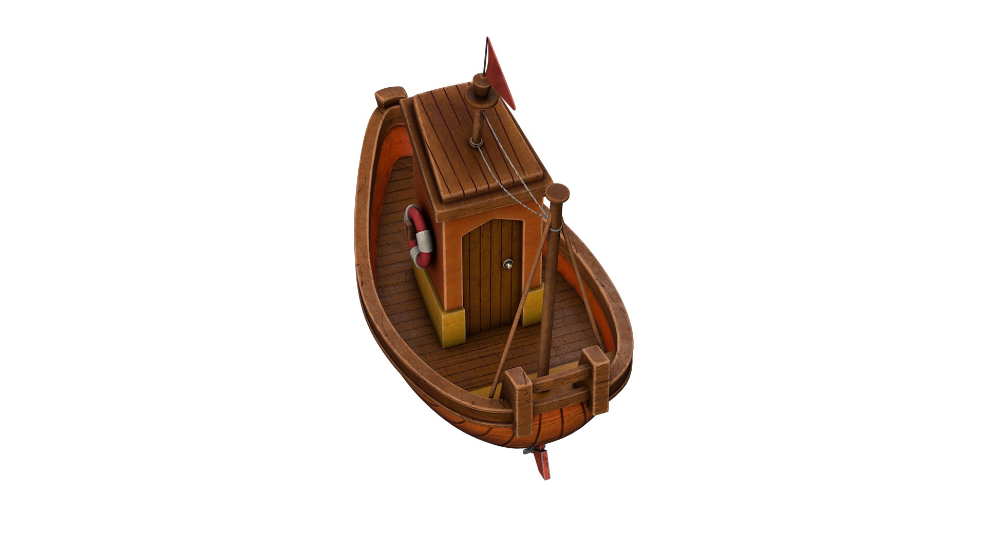 3D Cartoon Boat Model - TurboSquid 2132967