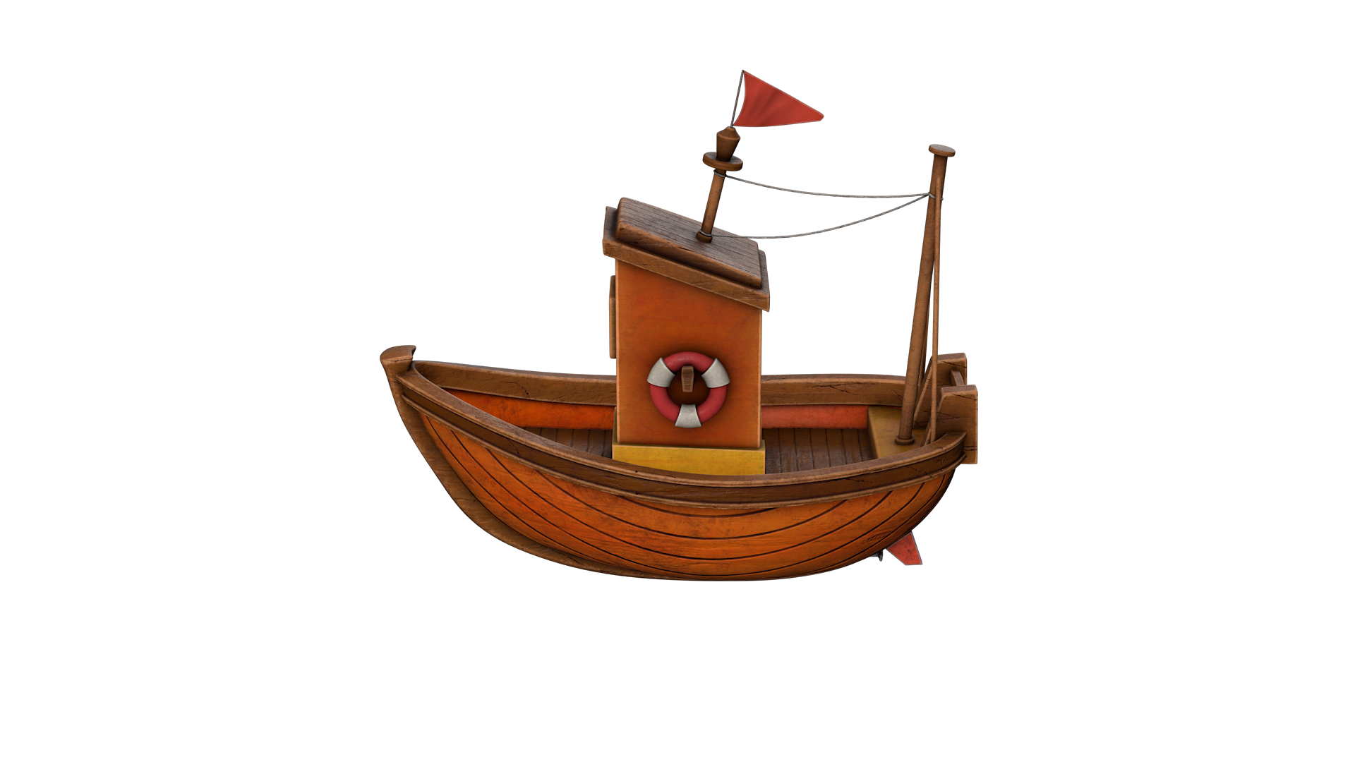 3D Cartoon Boat Model - TurboSquid 2132967