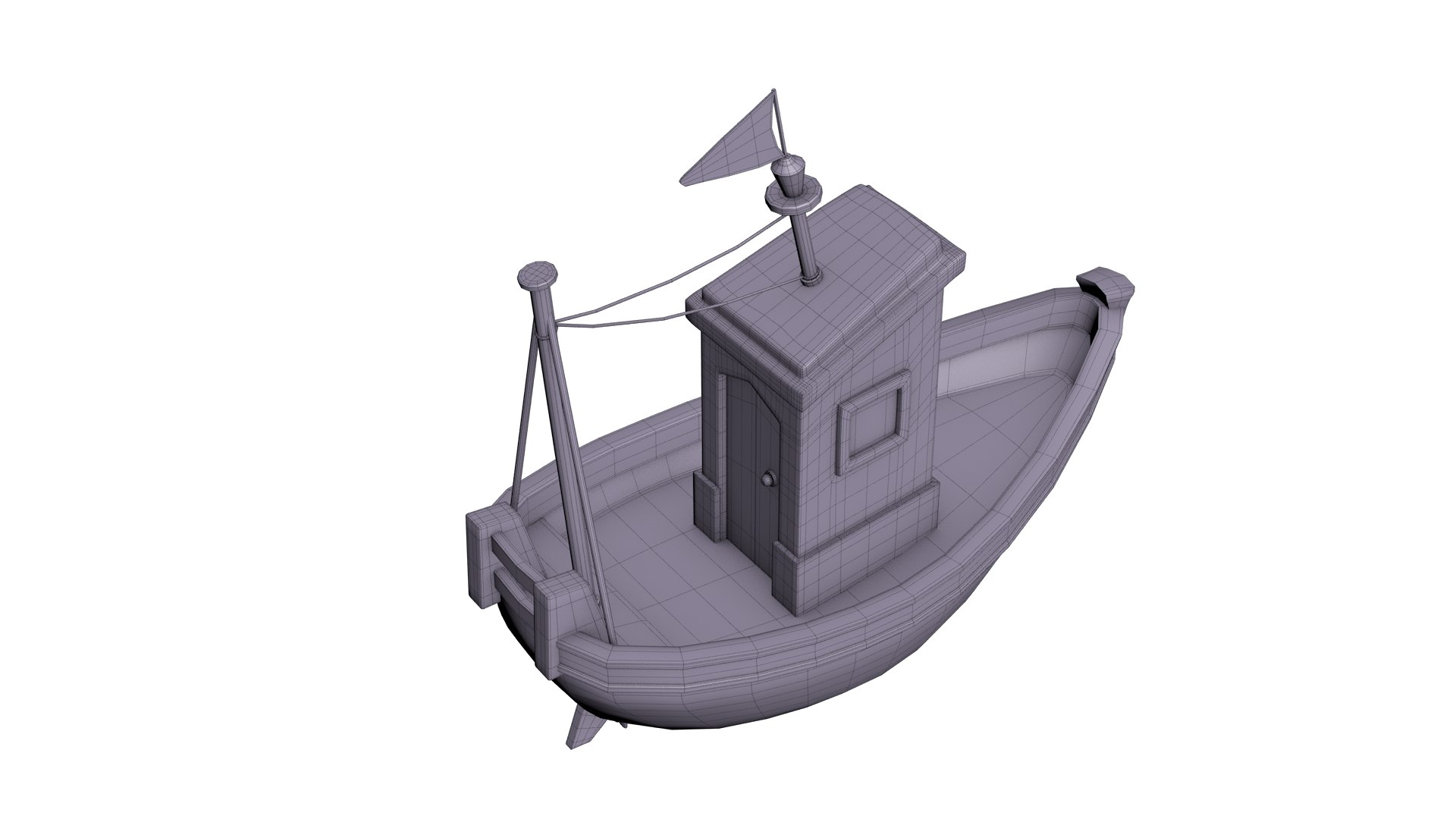 3D Cartoon Boat Model - TurboSquid 2132967