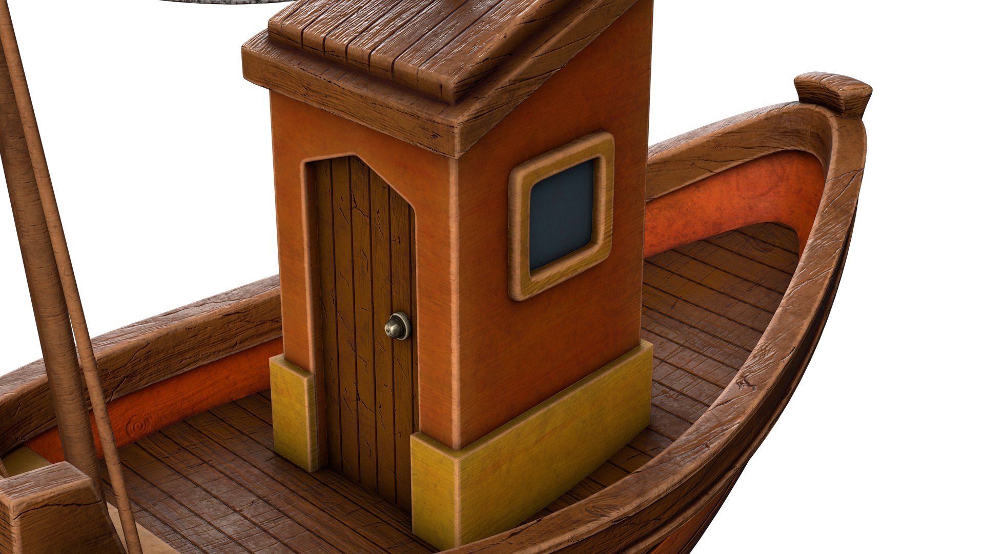 3D Cartoon Boat Model - TurboSquid 2132967