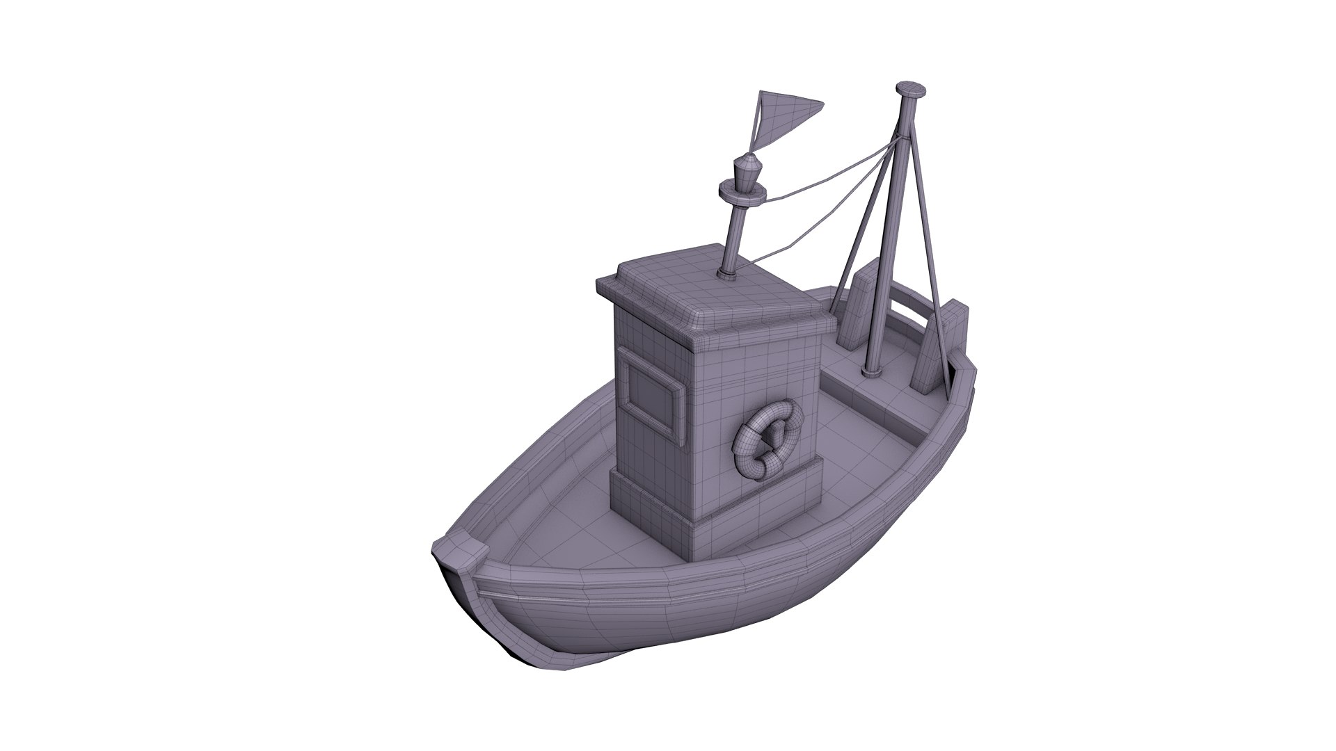 3D Cartoon Boat Model - TurboSquid 2132967