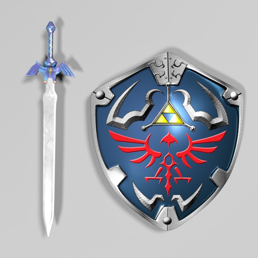 3d Sword Shield Model