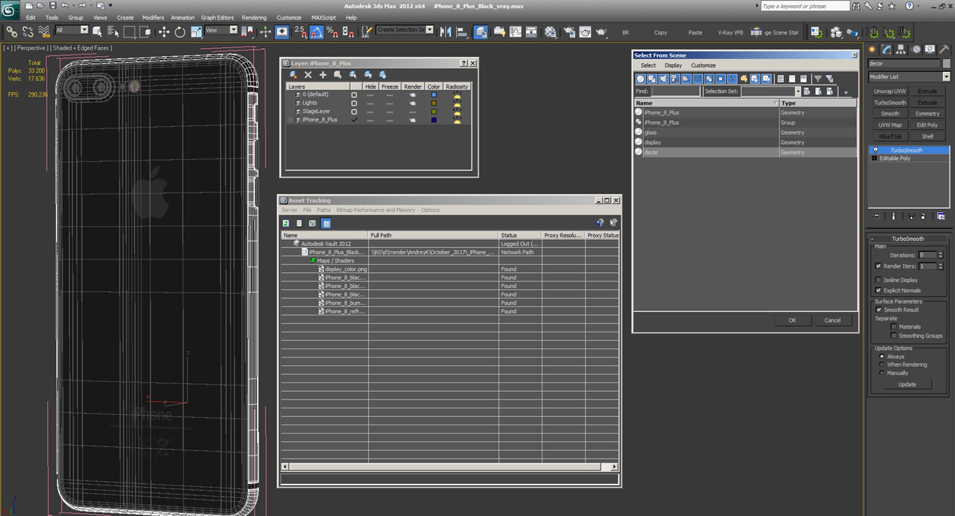 Iphone 8 Black 3D Model - TurboSquid 1213118