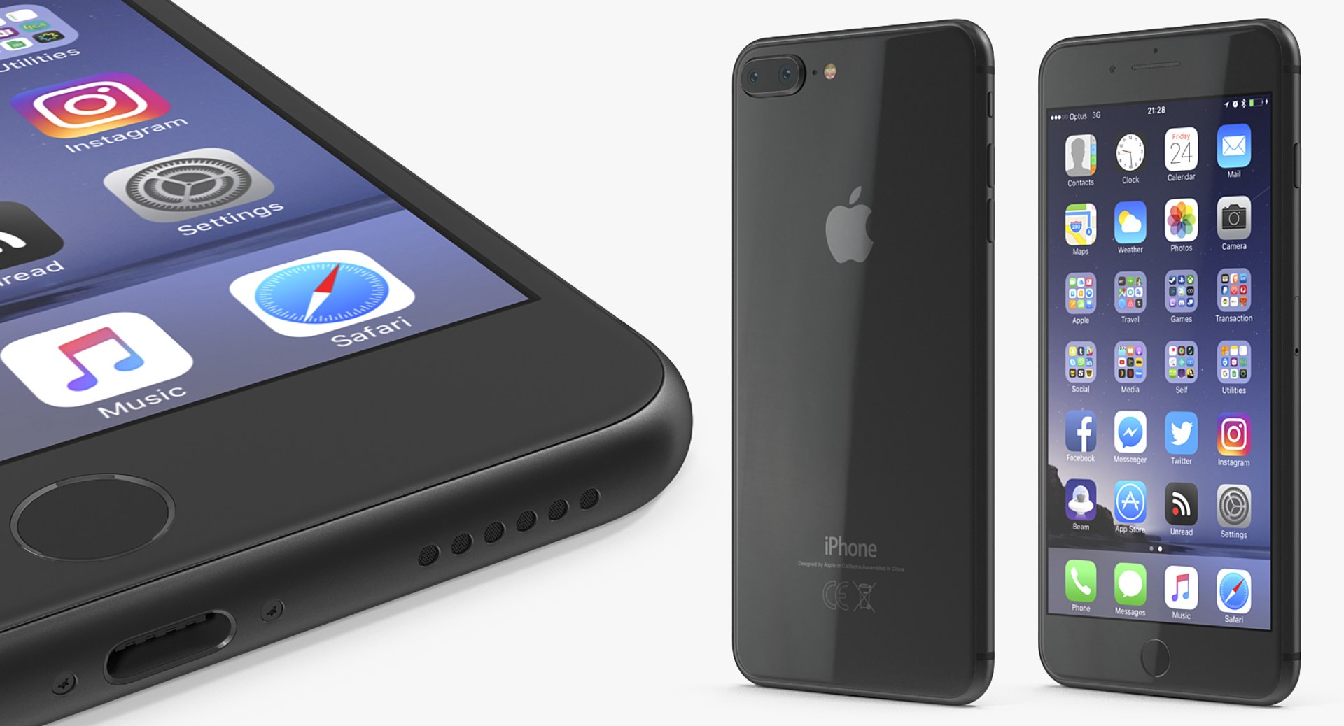 Iphone 8 Black 3D Model - TurboSquid 1213118