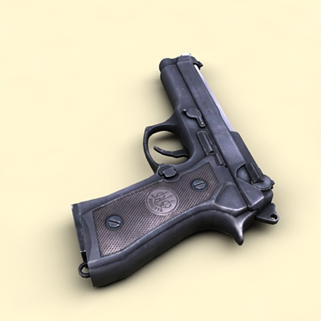 beretta 92 fs 3d model