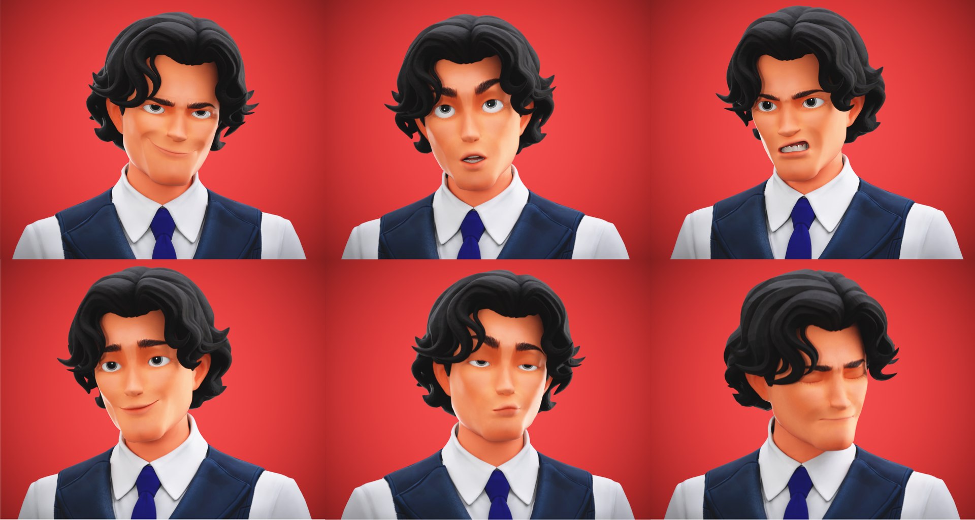 Stylized Cartoon Boy Character Rigged1 3D model - TurboSquid 1980333