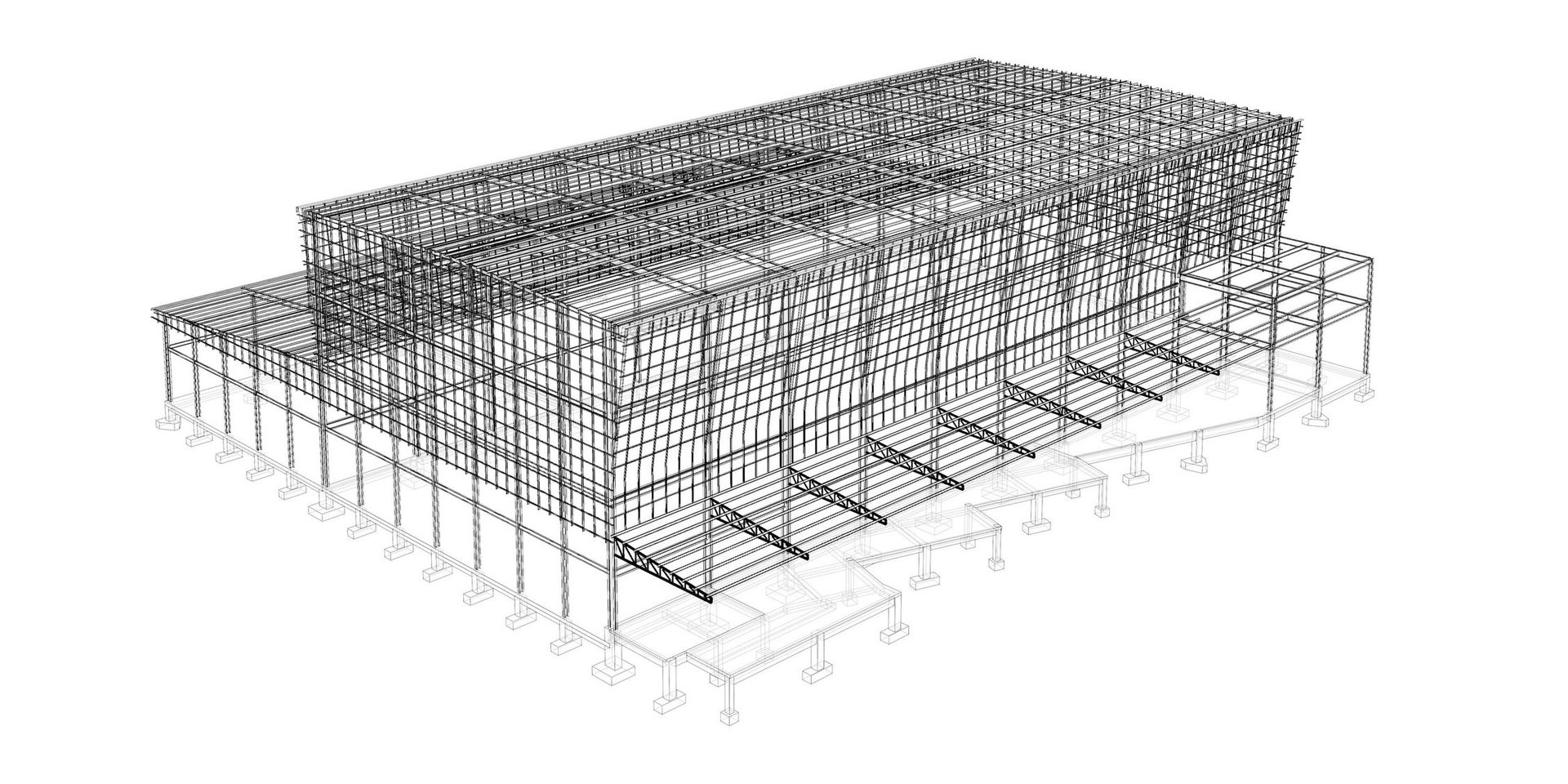 Building in structure 3D model - TurboSquid 2065425