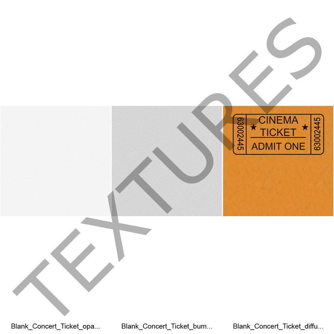 Ticket Realistic 3d Model