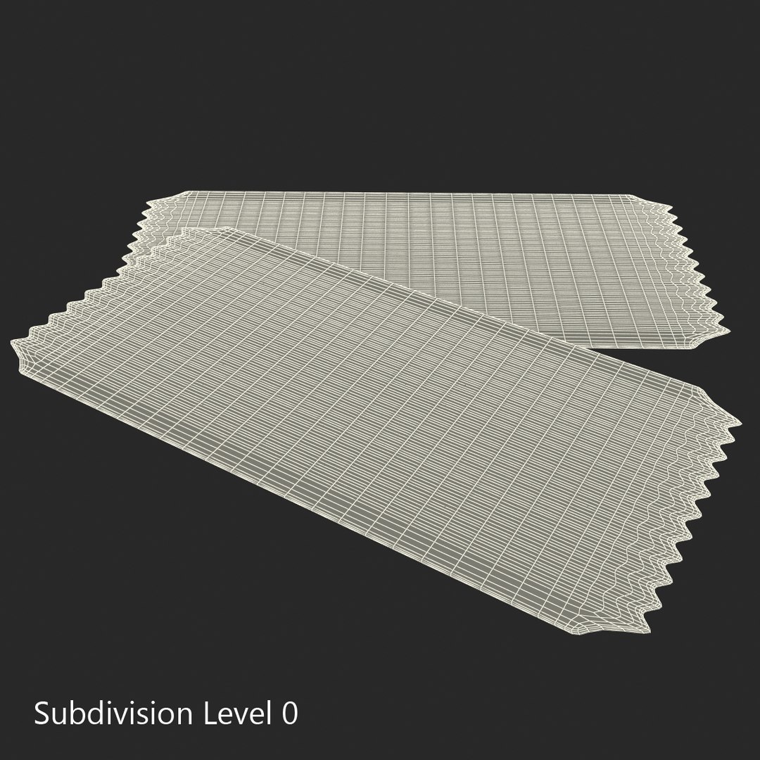 Ticket Realistic 3d Model