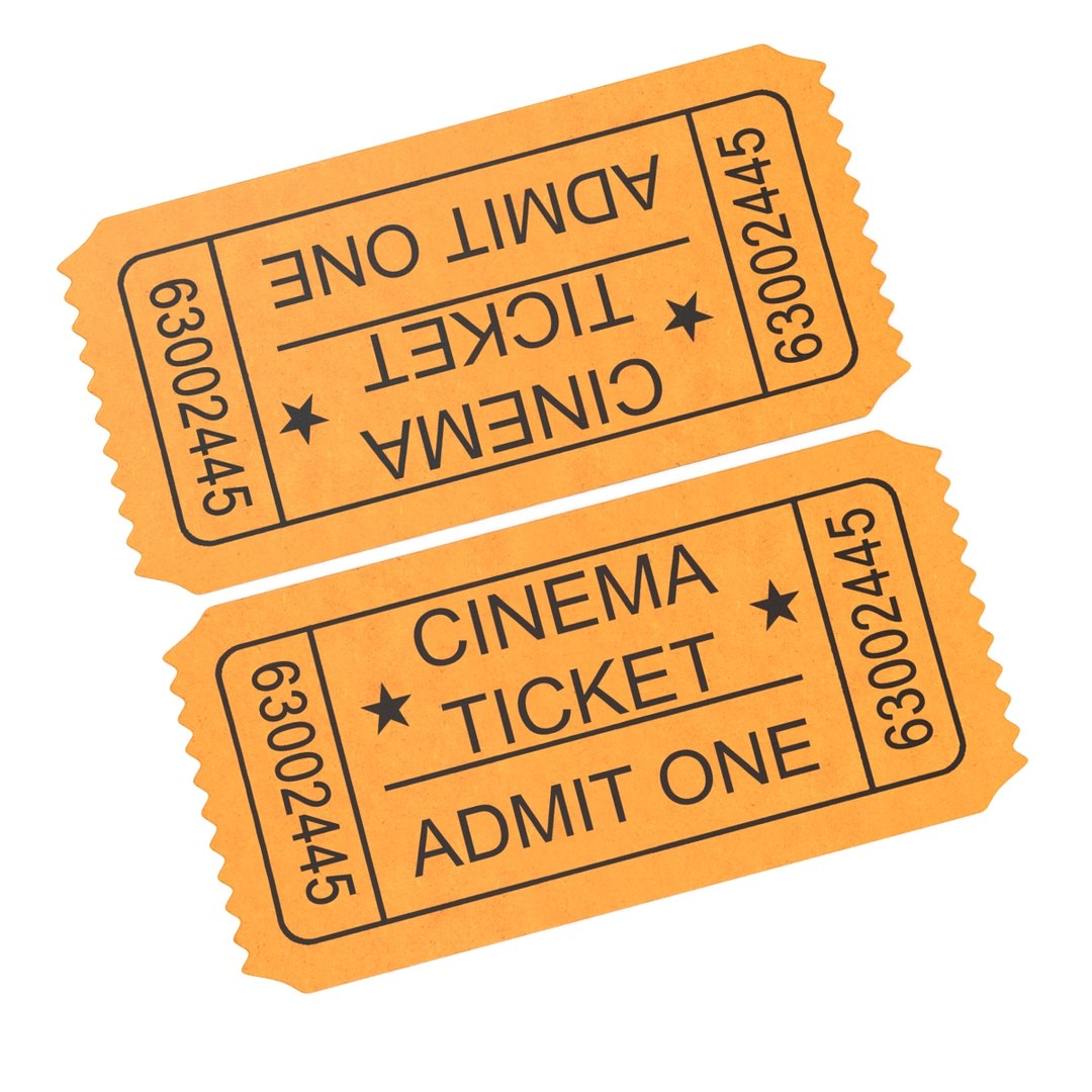 Ticket Realistic 3d Model