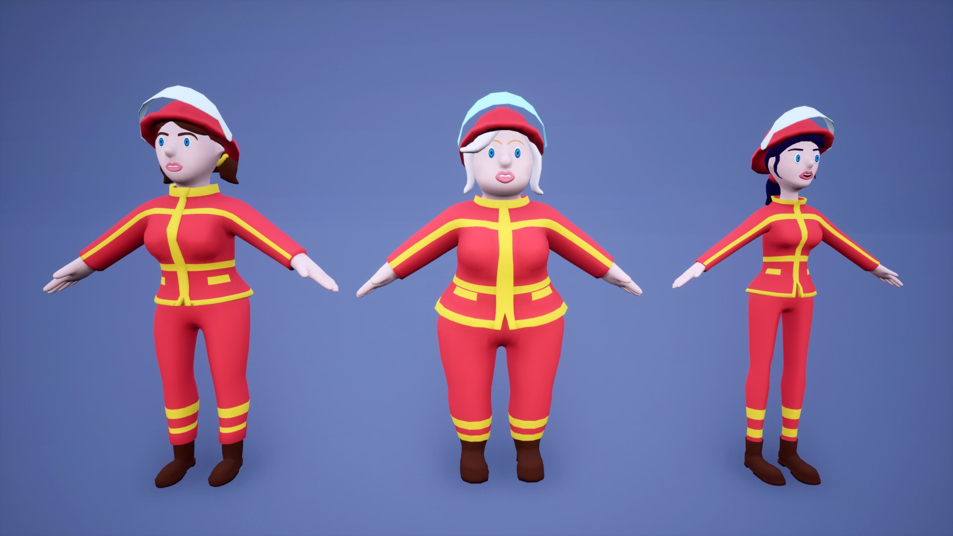 3D Firefighters With Props Model - TurboSquid 2323808