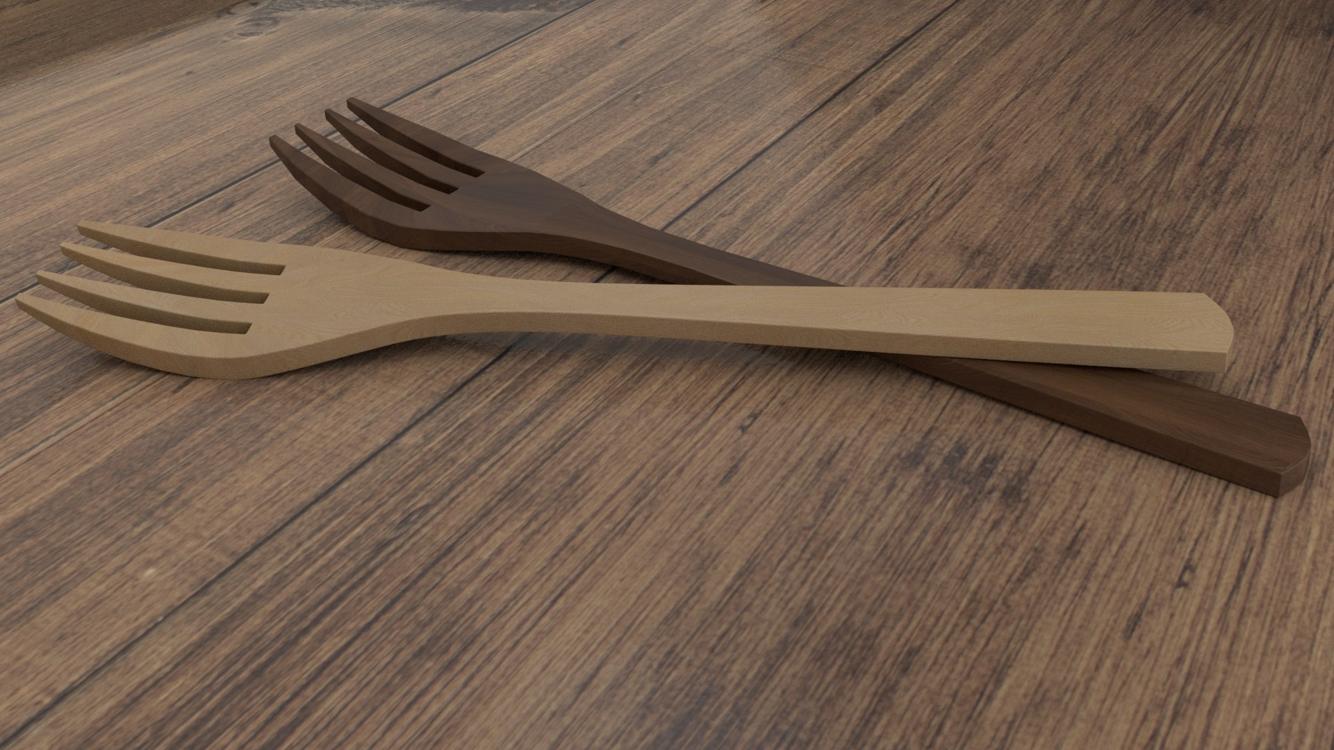 Wood Fork Wooden 3D Model - TurboSquid 1258835