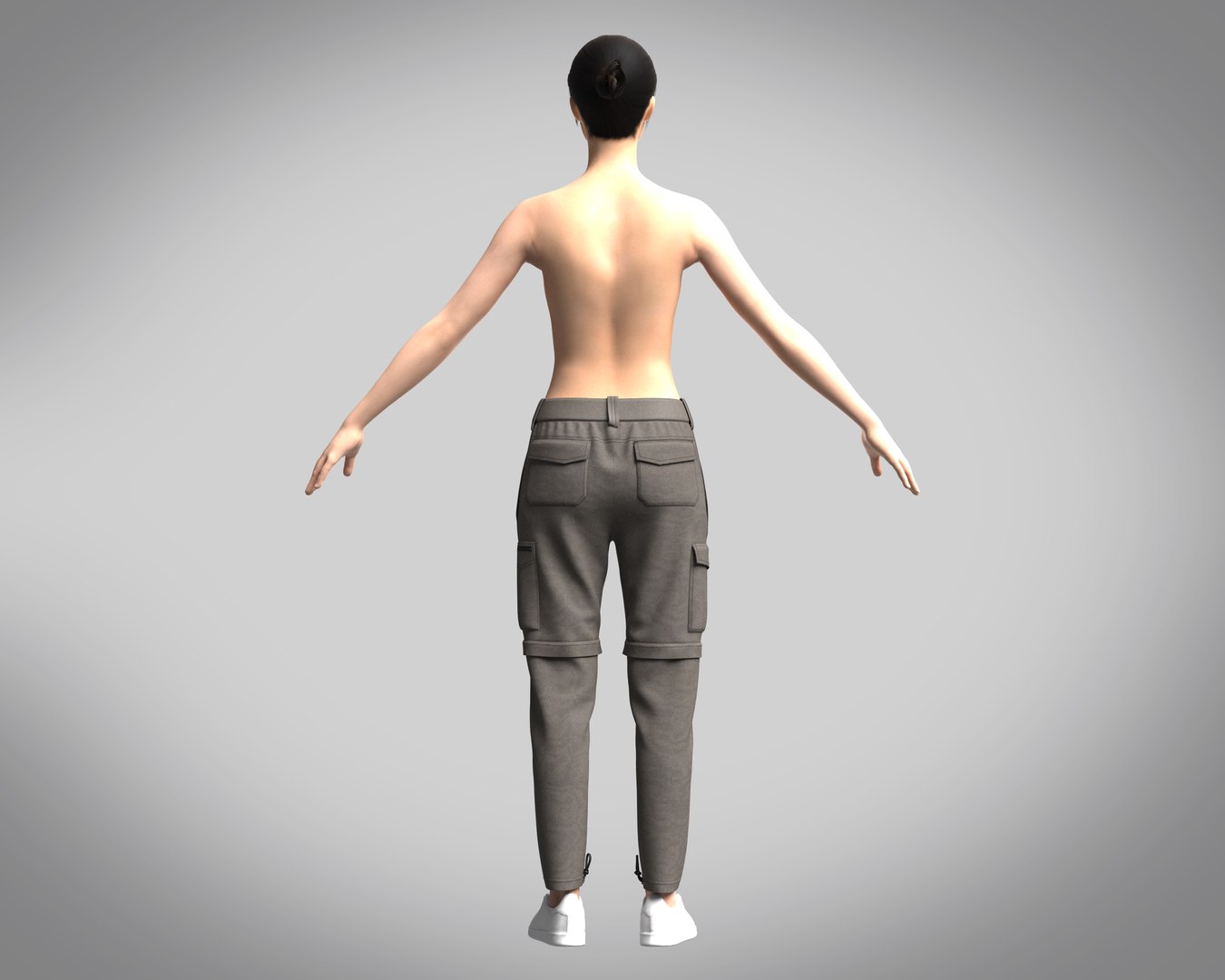 Ladies Zip Pocket Pant 3D Model - TurboSquid 1981829