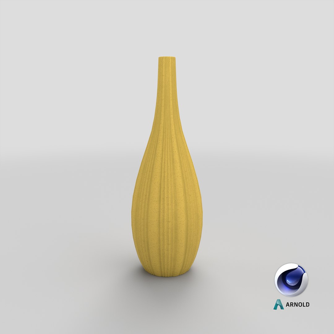 3D Model Tall Matt Ceramic Vase - TurboSquid 1476261