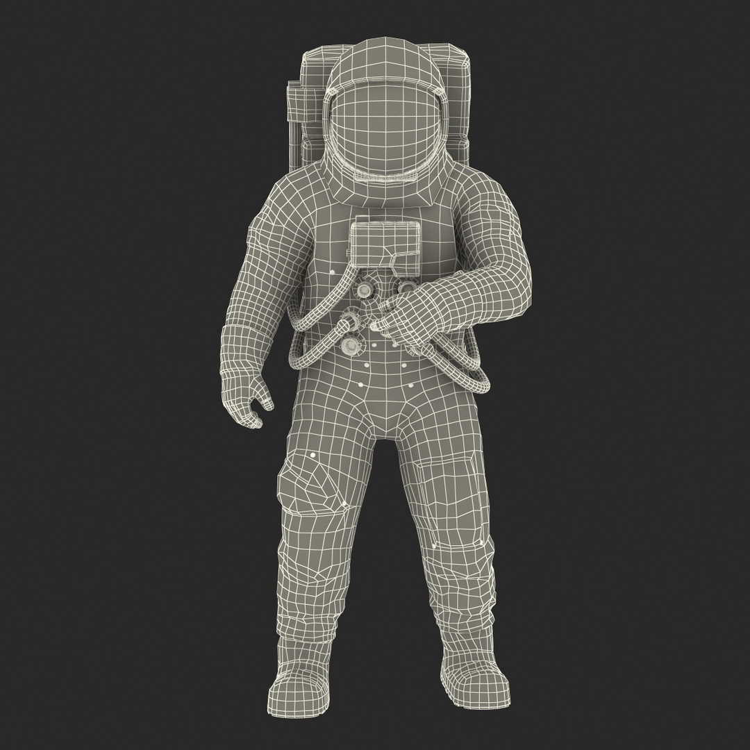 3ds astronaut nasa wearing spacesuit