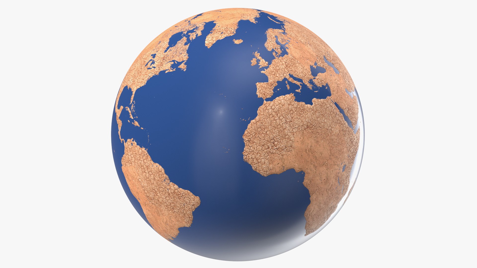 3D planet drought earth world - TurboSquid 1697779