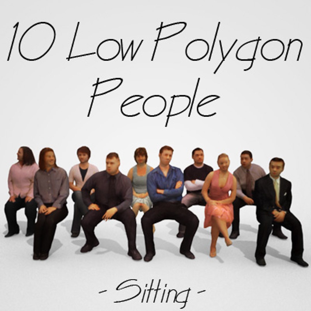People Seated Person 3d Model
