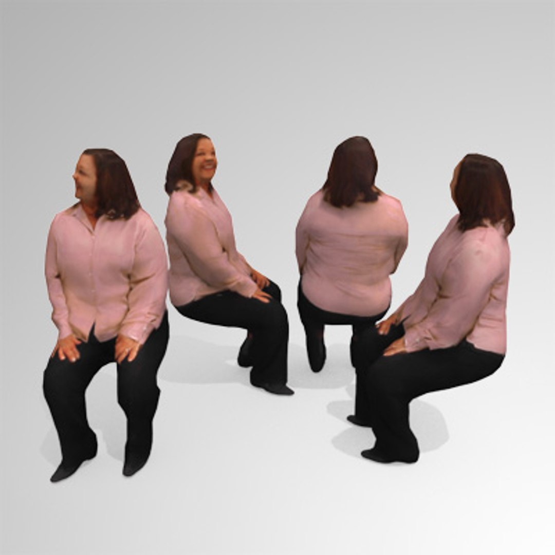 People Seated Person 3d Model
