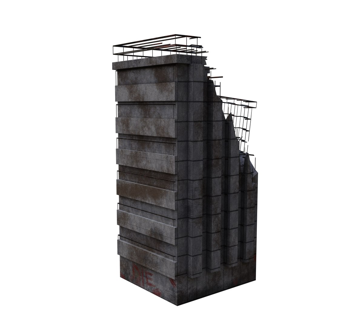 Post Apocalyptic Buildings 4K Model - TurboSquid 2019072