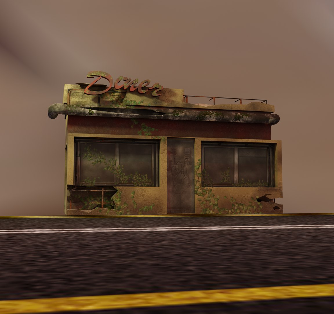 Post Apocalyptic Buildings 4K Model - TurboSquid 2019072