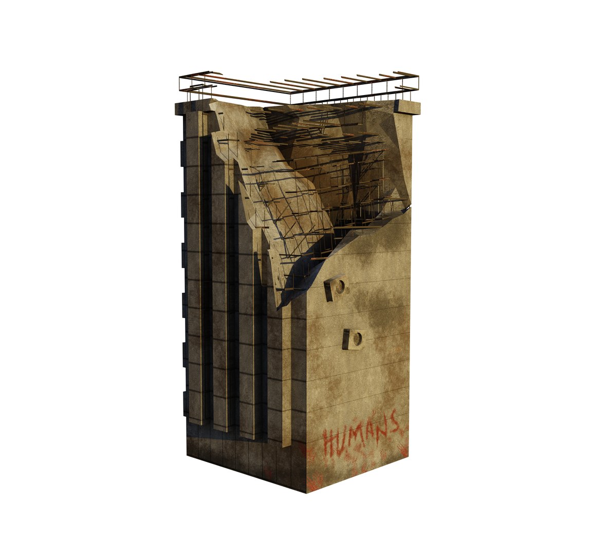 Post Apocalyptic Buildings 4K Model - TurboSquid 2019072