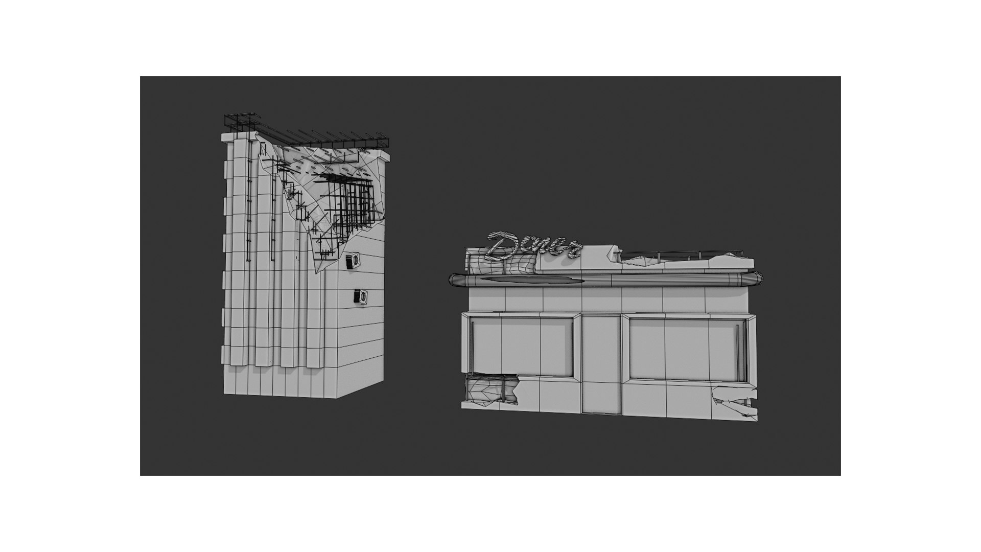 Post Apocalyptic Buildings 4K Model - TurboSquid 2019072