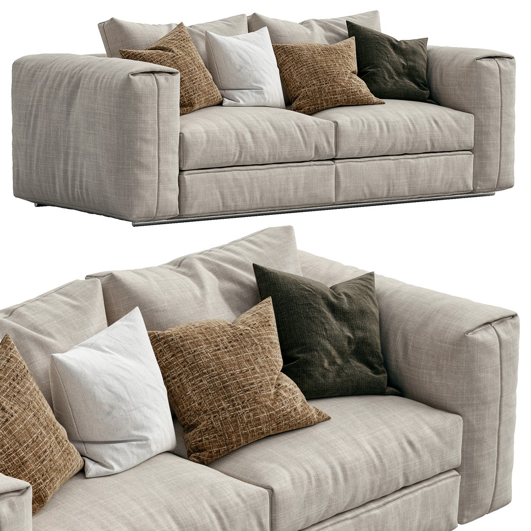 Flexform Sofa Asolo Model - TurboSquid 1672848