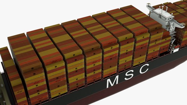 3D Container Ship MSC Igny model - TurboSquid 1730004