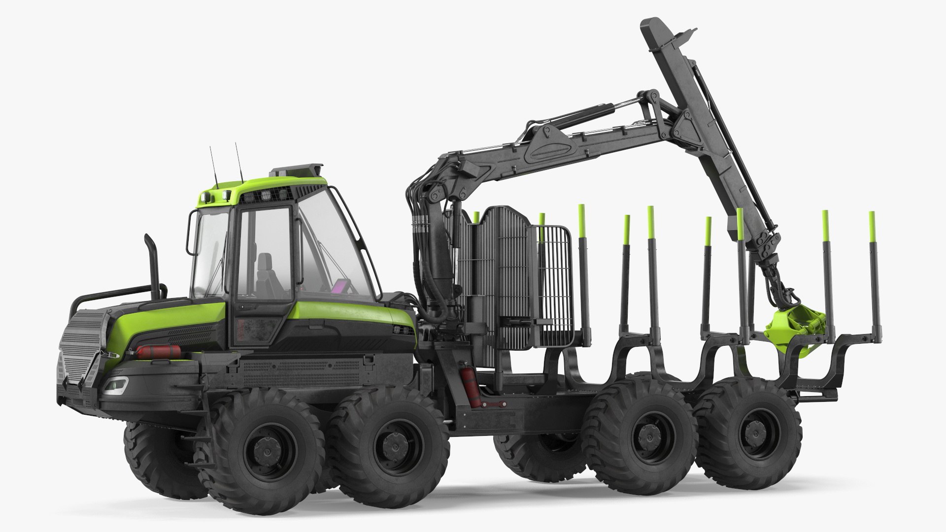 Forwarder Forestry Vehicle Rigged Model - TurboSquid 1905942