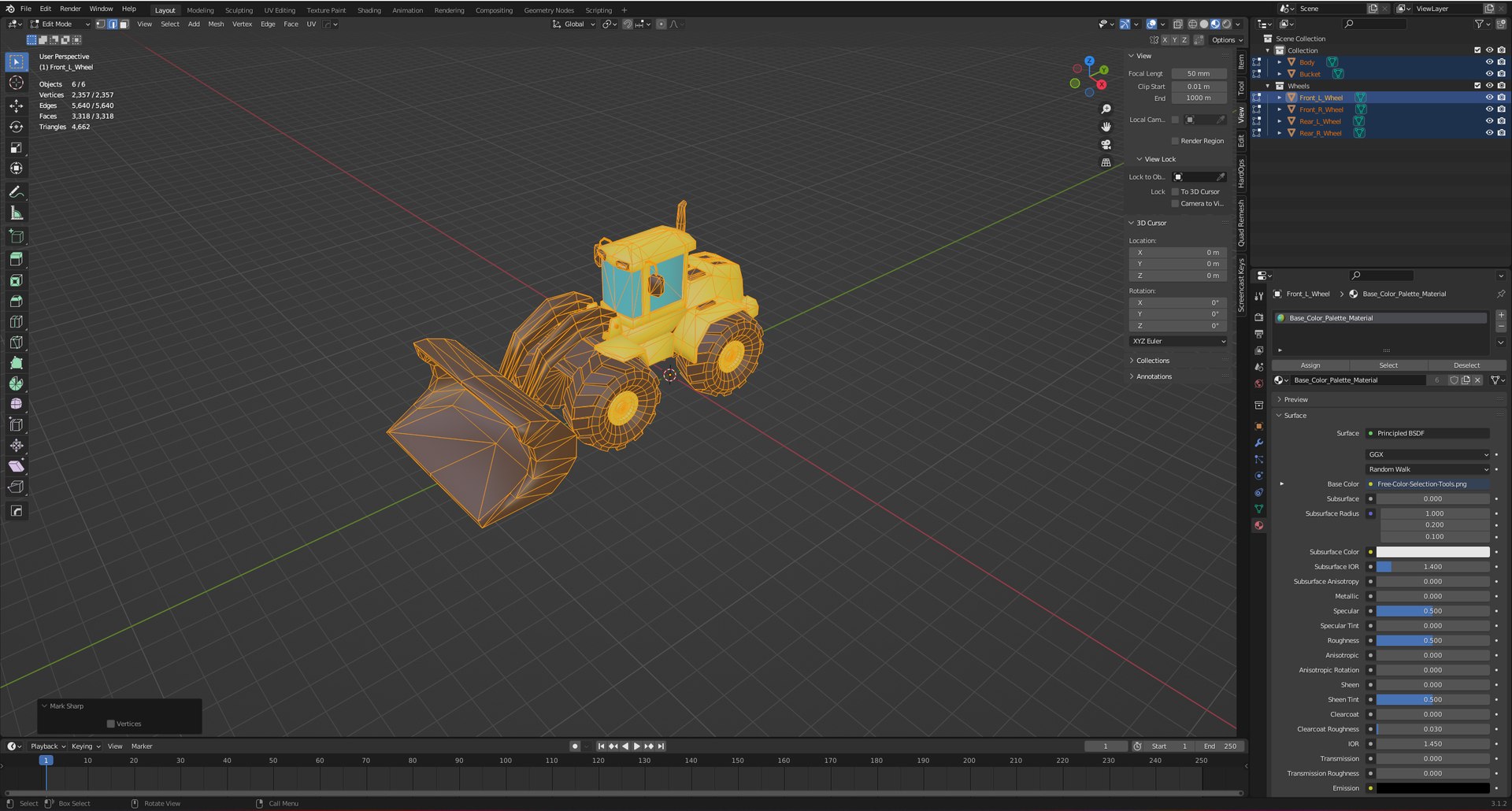 Loader Construction Machine Game Asset Model - TurboSquid 1957799