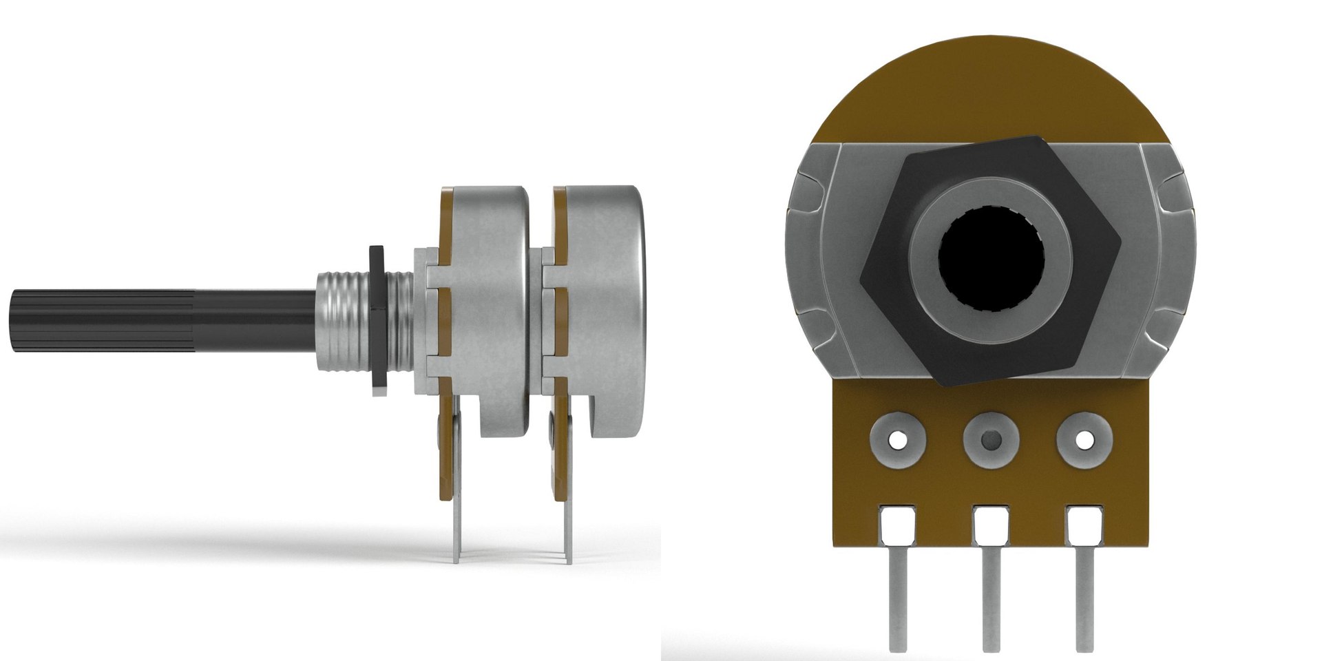 Double Potentiometer 3D Model - TurboSquid 1870139